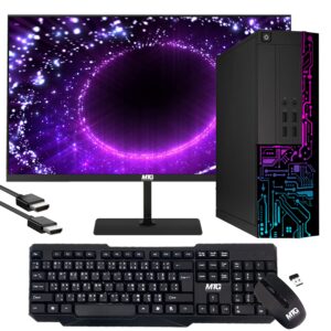 computer desktop pc, intel core i5, techmagnet siwa 8, 16gb ram, 128 gb boot + 2tb hdd, new mtg 24 inch monitor, mtg wireless keyboard mouse, wifi, win 11 home (renewed)