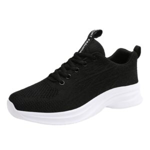 zgrzpmgr women's casual walking shoes breathable sports running shoes outdoor lace-up tennis shoes sneakers for women black