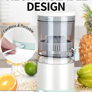 Citrus Juicer Machines Rechargeable - Portable Juicer with USB and Cleaning Brush for Orange, Lemon, Grapefruit