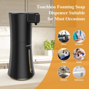 PRESMIISUN Automatic Foam Touchless Auto Foaming Dispenser Black,Foaming Auto Battery Operated 350ml/12Oz Touch Free Foam Soap Dispensers (Black)