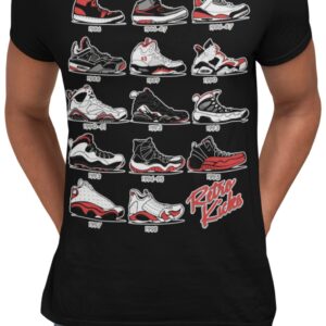 Jordan Retro Sneakers Image T Shirt to Match Jordans, Tee to Match Jordan 1 2 3 4 5 6 11 12 13 Gift for Jordan Black