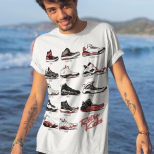 Jordan Retro Sneakers Image T Shirt to Match Jordans, Tee to Match Jordan 1 2 3 4 5 6 11 12 13 Gift for Jordan Black