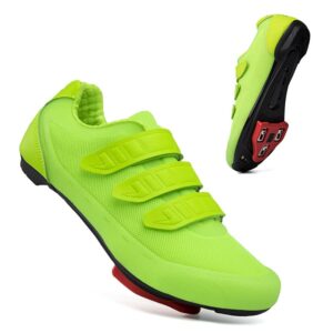 Mens Womens Indoor Cycling Shoes Compatible with Peloton Bike Shoes Cycling Shoes with Delta Cleats Clip Outdoor Pedal SPD Road Bike Shoes,Green