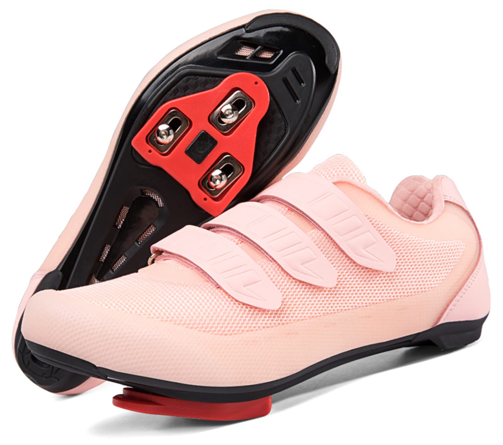 Mens Womens Indoor Cycling Shoes Compatible with Peloton Bike Shoes Cycling Shoes with Delta Cleats Clip Outdoor Pedal SPD Road Bike Shoes,Pink