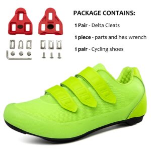 Mens Womens Indoor Cycling Shoes Compatible with Peloton Bike Shoes Cycling Shoes with Delta Cleats Clip Outdoor Pedal SPD Road Bike Shoes,Blue