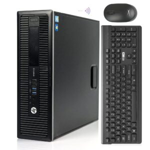 hp elitedesk 800 g1 sff desktop pc,refurbished desktop i5,win 10 business computers,32gb ram,1tb ssd,dvd,dp,hdmi,wifi,bt,vga,usb,wireless keyboard and mouse + tjj mouse pad (renewed)