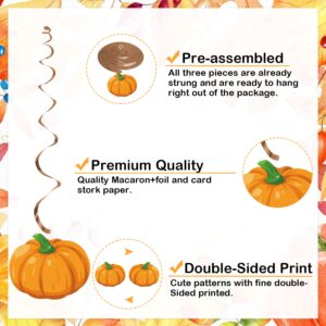 20Pcs Fall Party Hanging Decorations, Autumn Hello Fall Party Hanging Decorations, Pumpkin Leaf Truck Cutouts Thanksgiving Ornaments for Fall Party Decorations Thanksgiving Party Supplies