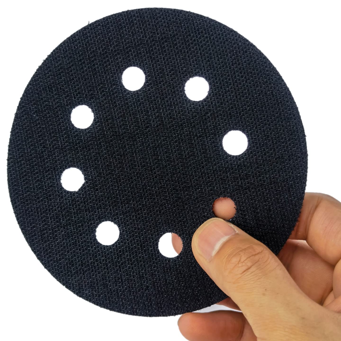 5 inch 8 Hole Premium Hook and Loop Pad Saver for Random Orbital Sanders Pads notably extends The Backing pad´s Lifetime,Multi Hole Pad Protector (1 Pack)