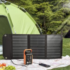 Takki Portable Camping Power Station with Camping Lantern, 22500mAh Solar Generator with Peak 120W/110V AC Outlet USB Port, Laptop Charger Power Supply for Camping Home Emergency…