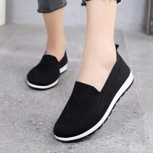 MLAGJSS Slip On Breathe Mesh Walking Shoes Women Sneakers Wedge Platform Loafers White Slip On Shoes for Women