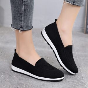 MLAGJSS Slip On Breathe Mesh Walking Shoes Women Sneakers Wedge Platform Loafers White Slip On Shoes for Women