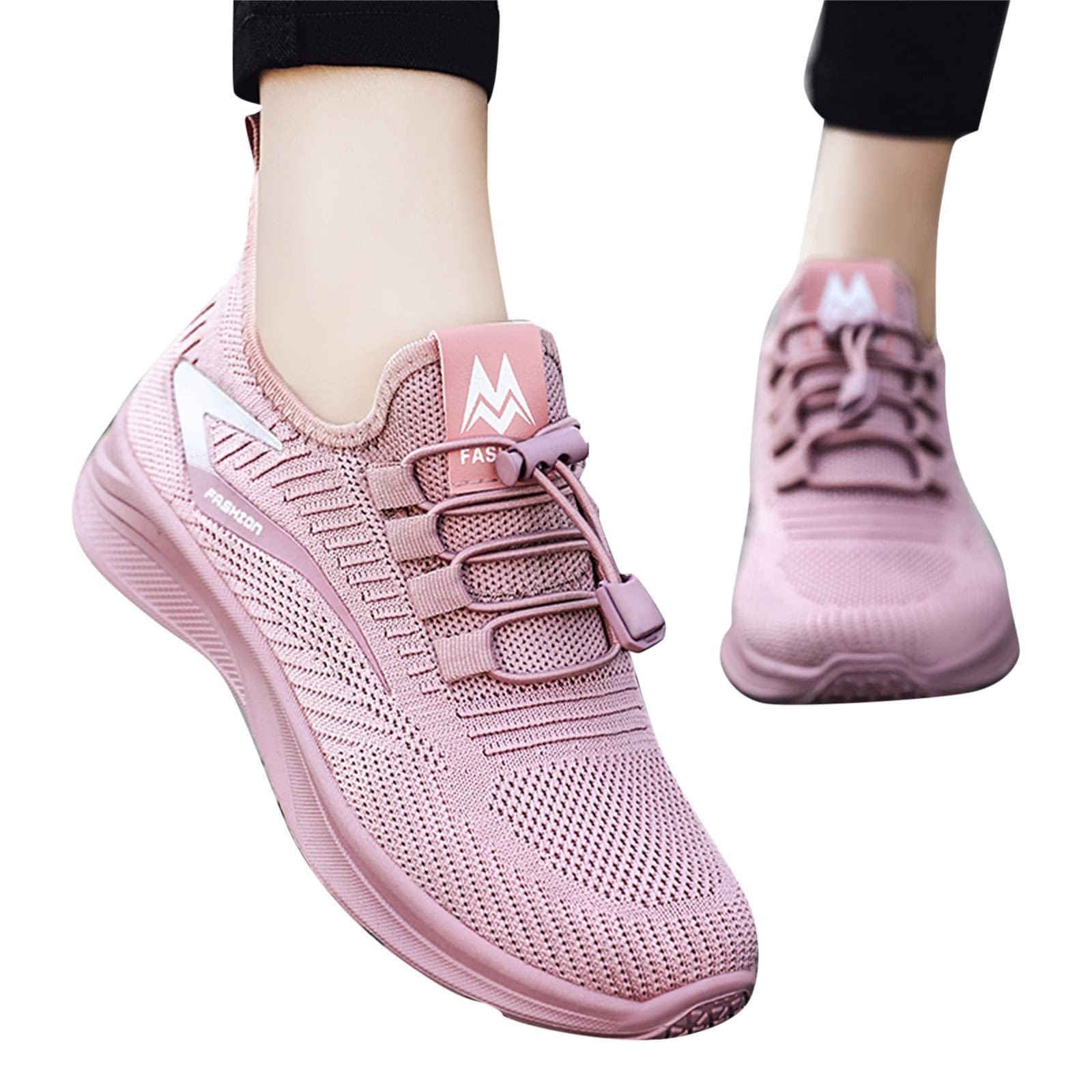 MLAGJSS White Canvas Sneakers for Women Women's Fashion Sneakers Women Slip On Walking Shoes Round Toe Comfort Athletic Shoes