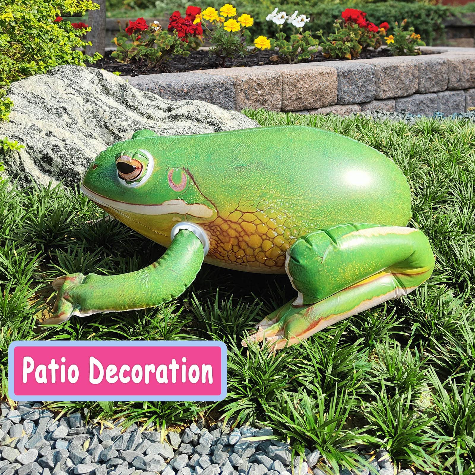 ZQ Inflatable Frog Party Decorations Frog Birthday Party Supplies, Perfect for Princess Tiana Party, Also Jumbo Frog Pranks for Adults Kids