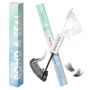 flomaze lash bond and seal diy eyelash extension glue super strong hold eyelash adhesive sensitive waterproof, gentle formula latex-free eyelash glue