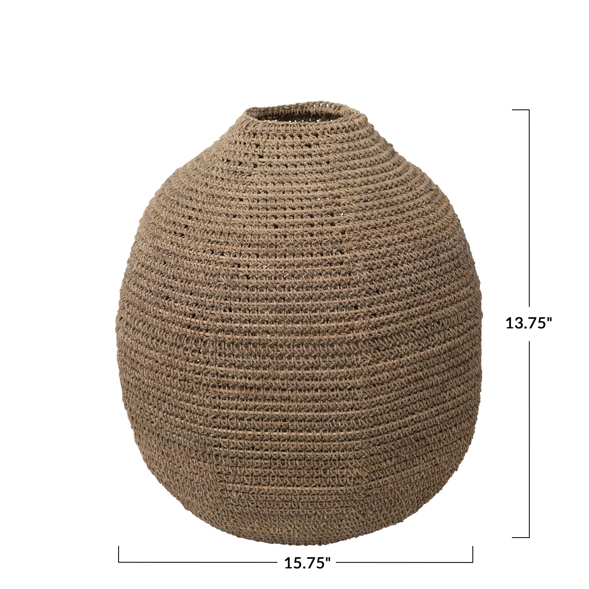 Creative Co-Op Decorative Handwoven Rattan Basket, Natural