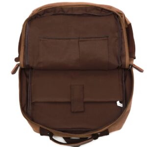 JIAO MIAO Canvas Vintage Message Travel Bag Rucksack Laptop Backpack,220807-04