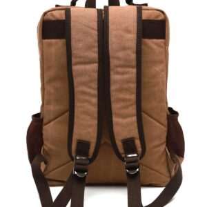 JIAO MIAO Canvas Vintage Message Travel Bag Rucksack Laptop Backpack,220807-04