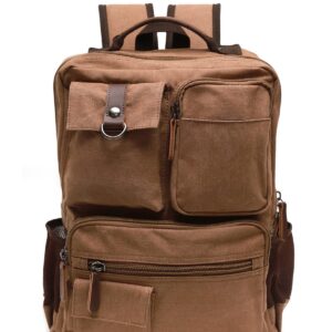 JIAO MIAO Canvas Vintage Message Travel Bag Rucksack Laptop Backpack,220807-04