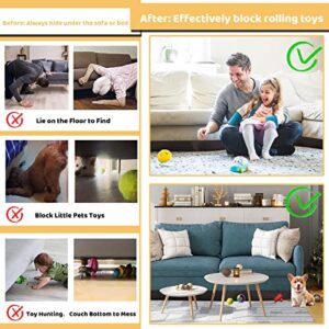 TEUVO 11cm x 3m Toy Blocker for Under Bed and Under Couch, Under Couch Blocker for Babies and Pets Toys from Going Sliding Adjustable Gap Bumper Under Sofa & Furniture