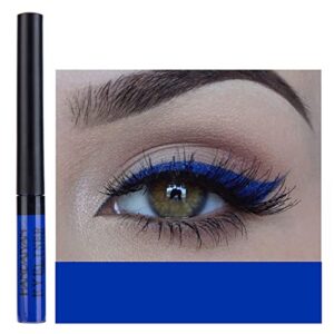 liquid eyeliner, matte colored eyeliners, blue eyeliner, white black red brown green purple waterproof high-pigmented colorful eyeliners eye makeup, 1pc deep- blue