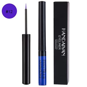 Liquid Eyeliner, Matte Colored Eyeliners, Blue Eyeliner, White Black Red Brown Green Purple Waterproof High-pigmented Colorful Eyeliners Eye Makeup, 1PC Deep- Blue