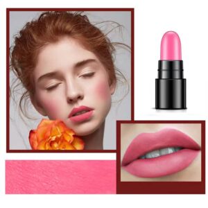 12Pcs Capsule Pills Lipstick Mini Lip Stick Packs Matte Lipstick Set for Women,3 Strawberry Mint Apple Flavor Lip Balm, 3 Changing Color Jelly Magic Lipstick, 3 Matte Lipstick, 3 Metallic Lipstick, Long-Lasting Wear Non-Stick Cup Not Fade Waterproof Lipst