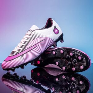 DHOVOR Mens Womens Soccer Cleats FG Football Shoes Unisex Adult Athletics Football Trainers Football Cleats Teenagers Soccer Shoes Purple