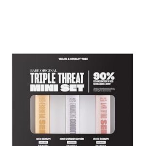 Babe Original Triple Threat Mini Set, Includes Babe Lash Essential Serum & Enhancing Conditioner + Babe Brow Amplifying Serum, 1 mL, 3 Pack