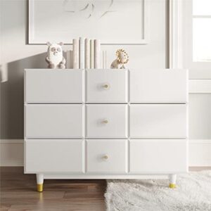 little seeds aviary 3-drawer dresser with gold hardware, white