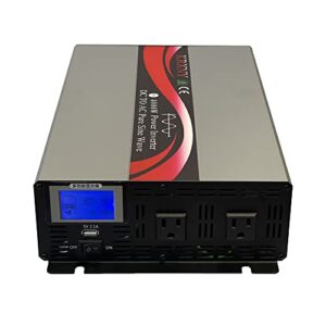 krxny 4000w pure sine wave off grid power inverter 48v dc to 120v ac with usb port lcd display 60hz