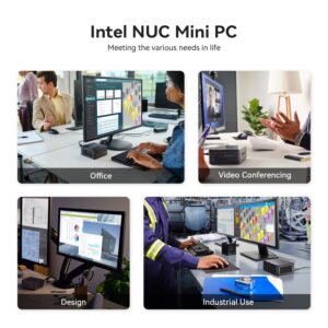 Intel NUC Mini PC NUC12WSHi5 Wall Street Canyon 12th Gen Mini Computer Core i5-1240P(12 cores,up to 4.4G) Business Office PC,HDMI2.0 * 2, Thunderbolt4*2,Wifi6,BT5.2