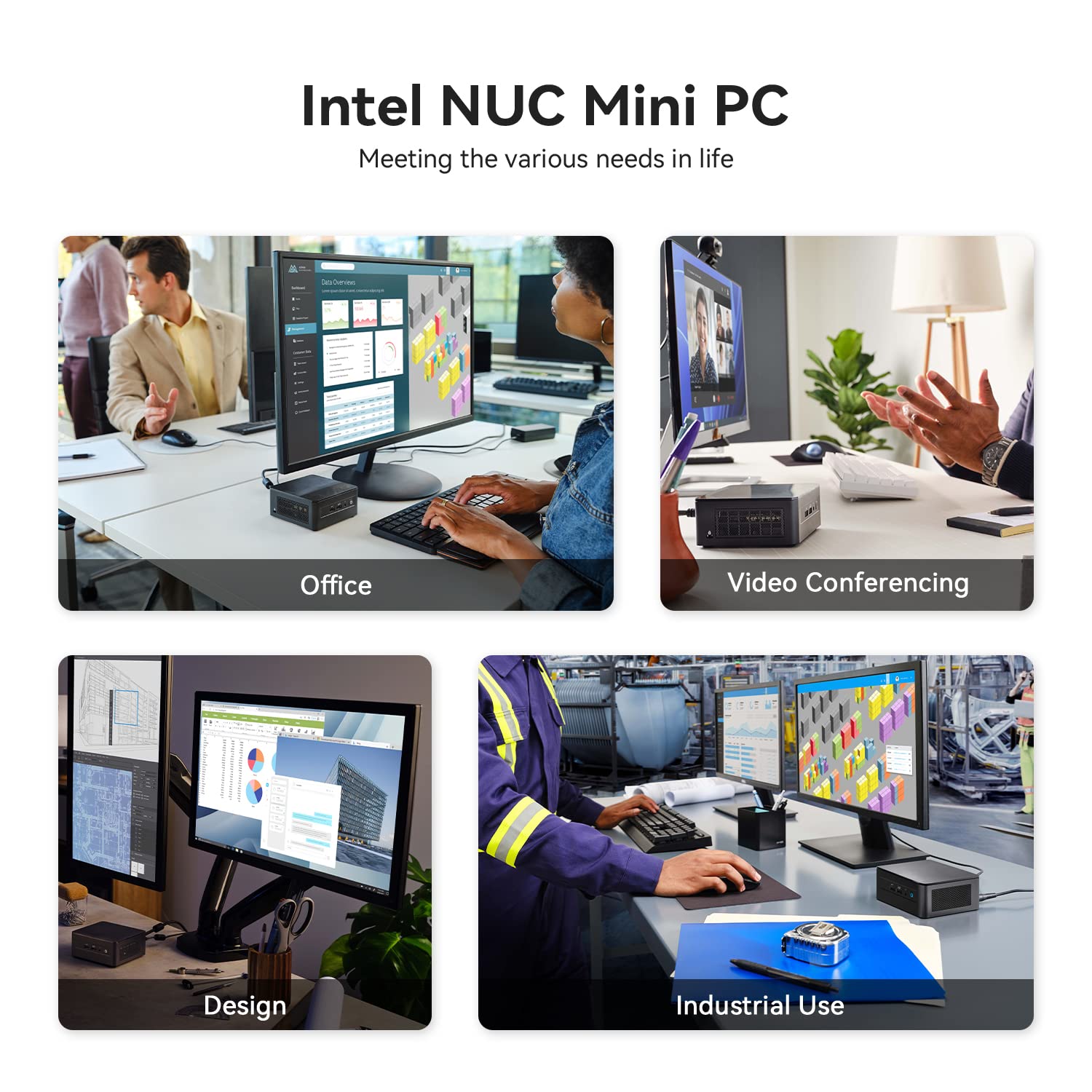 Intel NUC Mini PC NUC12WSHi5 Wall Street Canyon 12th Gen Mini Computer Core i5-1240P(12 cores,up to 4.4G) Business Office PC,HDMI2.0 * 2, Thunderbolt4*2,Wifi6,BT5.2