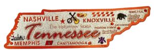 tennessee the volunteer state foil fridge magnet