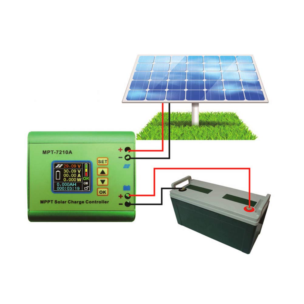 MPT 7210A LCD Display, Solar Controller Aluminum Alloy MPPT Solar Panel Controller