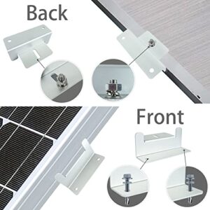 D&ONEHOS Solar Panel Mounting Z Brackets Lightweight Aluminum Corrosion-Free Construction for RVs, Trailers, Boats, Yachts, Wall and Other Off Gird Roof Installation, 16 Units per Set