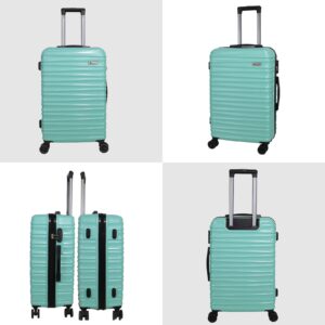 Aklsvion Luggage Sets 3 Piece(20/24/28)-Suitcase Set- Luggage with Wheels-PC + ABS Durable Lightweight Rotating hardshell suitcase 5PCS(Mint Green)…