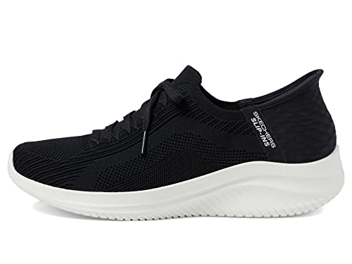 Skechers Sport Women's Women's Hands Free Slip-ins Ultra Flex 3.0-Brilliant Path Sneaker, Black/White, 7.5