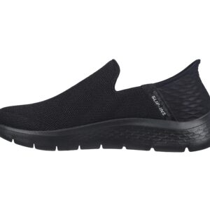 Skechers Men's Gowalk Flex Hands Free Slip-ins Athletic Slip-on Casual Walking Shoes Sneaker, Black, 9