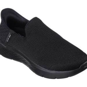 Skechers Men's Gowalk Flex Hands Free Slip-ins Athletic Slip-on Casual Walking Shoes Sneaker, Black, 9