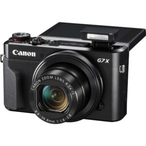 Canon PowerShot G7 X Mark II Digital Camera (1066C001), 64GB Card, NB13L Battery, Corel Photo Software, Card Reader, Soft Bag, Flex Tripod + More (Renewed)