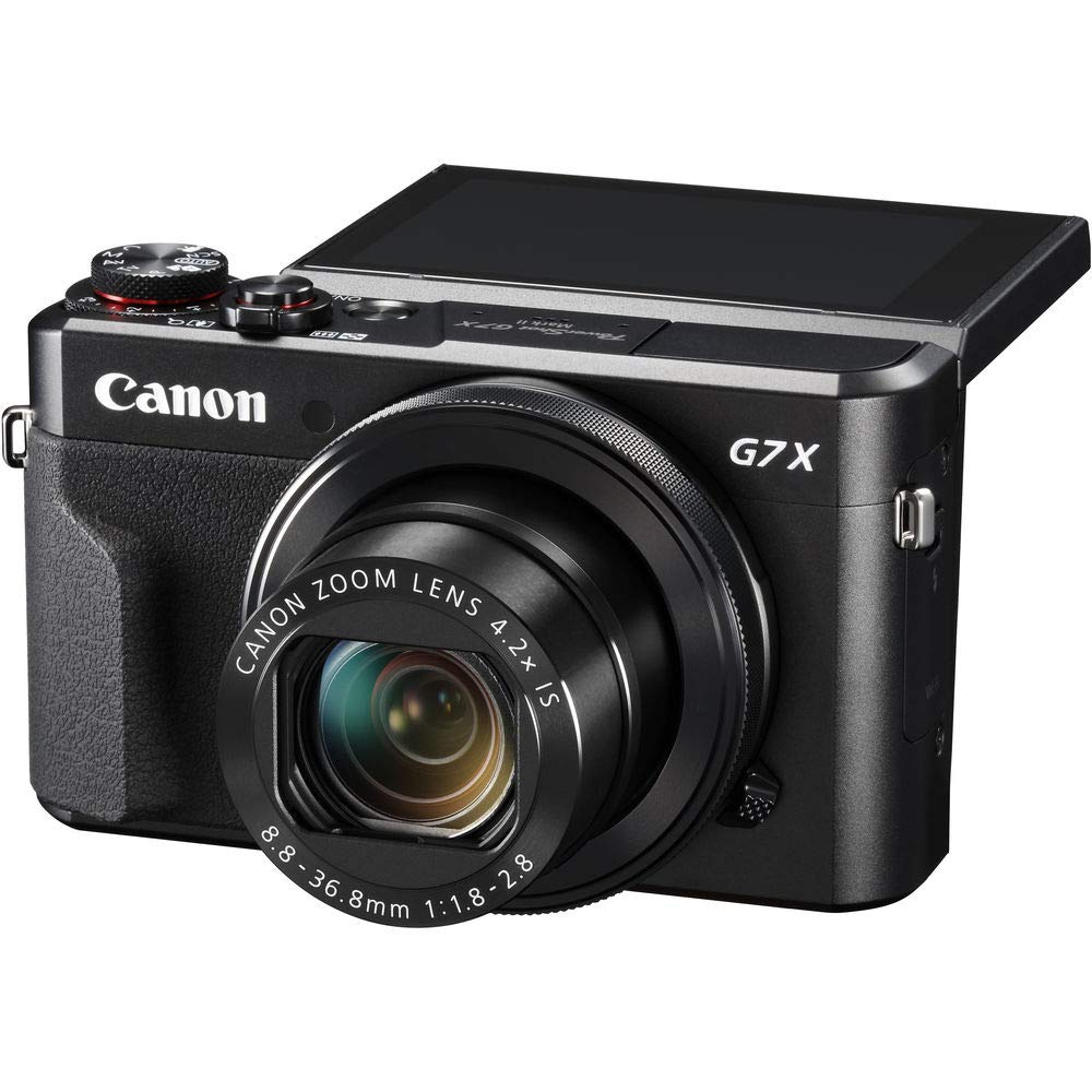 Canon PowerShot G7 X Mark II Digital Camera (1066C001), 64GB Card, NB13L Battery, Corel Photo Software, Card Reader, Soft Bag, Flex Tripod + More (Renewed)