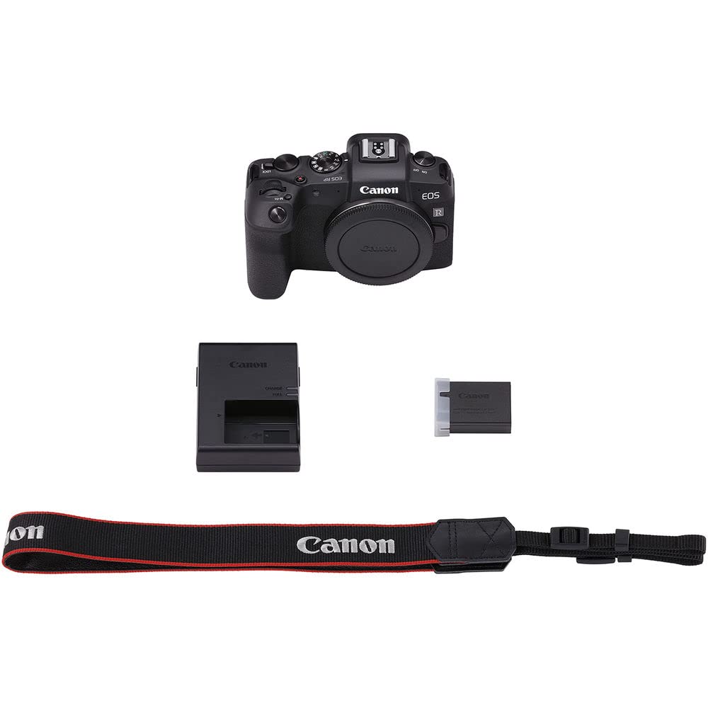 Canon EOS RP Mirrorless Digital Camera Body Only (3380C002), 64GB Memory Card, Case, Card Reader, Flex Tripod, Hand Strap, Cap Keeper, Memory Wallet, Cleaning Kit (Renewed)