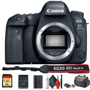 canon eos 6d mark ii dslr camera (1897c002) - starter bundle (renewed)