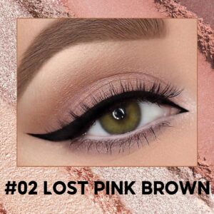 CARSLAN Eyeshadow Palette, Longlasting Eye Makeup Palettes in Matte, Shimmer Eye Shadow, High Pigmented Warm Natural sombras para ojos for Daily Use, 02 Lost Pink Brown