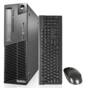 lenovo business desktop computer i7 tower pc, 16gb ram, 2tb hard drive, dvd, vga, dp, wireless keyboard mouse, windows 10 pro (renewed)