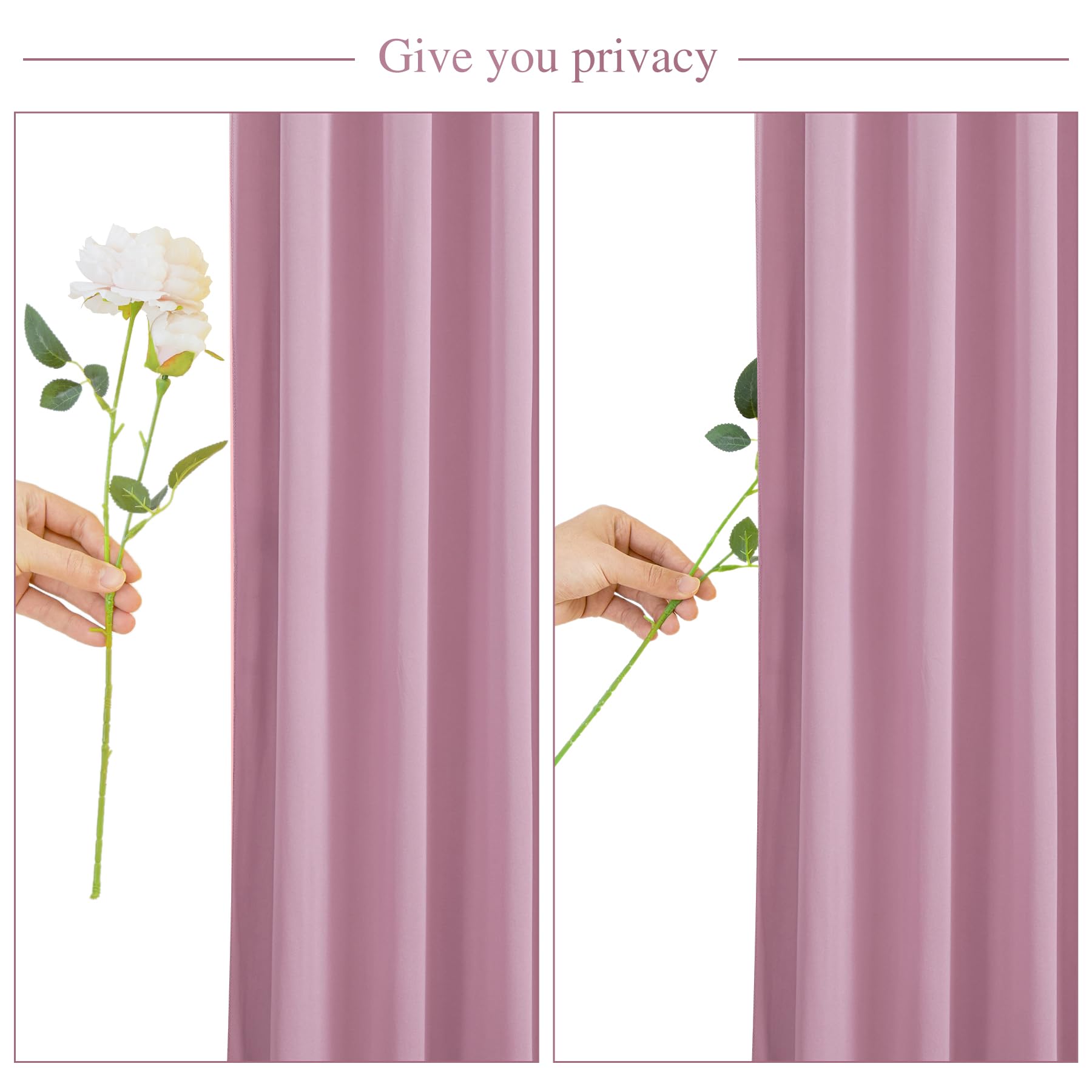 10x10 Dusty Pink Backdrop Curtain for Parties Wedding Wrinkle Free Pink Photo Curtains Backdrop Drapes Fabric Decoration for Birthday Party Baby Shower 5ft x 10ft,2 Panels