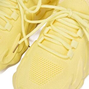 Cape Robbin Minol Breathable Non-Slip Mesh Knit 450 Lightweight Walking Running Sneakers,Yellow,9