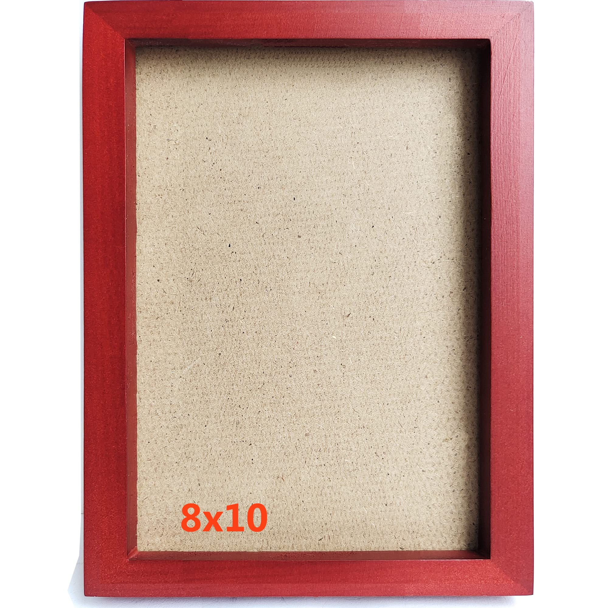 ZXT-parts 8x10 Picture Frames Red Photo Frame. Solid Wood, Plastic Panel （not Glass）, The Tabletop or The Wall.