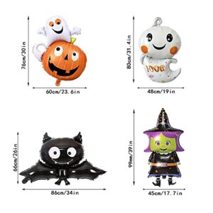 Halloween Baby Is Brewing Baby Shower Decorations with A Baby is Brewing Balloons Banner Halloween Ghost and Bat Foil Balloons, 3D Bat Wall Sticker for Halloween Themed Baby Shower Party Decorations