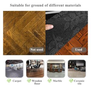 Honorstar Office Chair Mat for Carpet and Hardwood Floor Gaming Chair Mat Round 39 Inch Carpet Protector Desk Chair Mat for Rolling Chair Floor Mat Anti Slip for Home Office Gaming Room Black-A